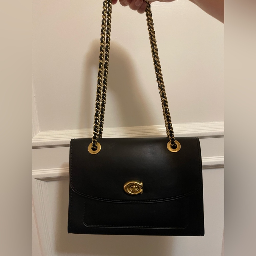 Coach Parker Chain Flap Shoulder Bag - Gem